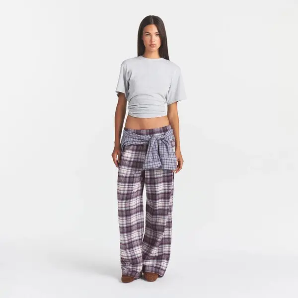 SKIMS Flannel Plaid Oversized Pants