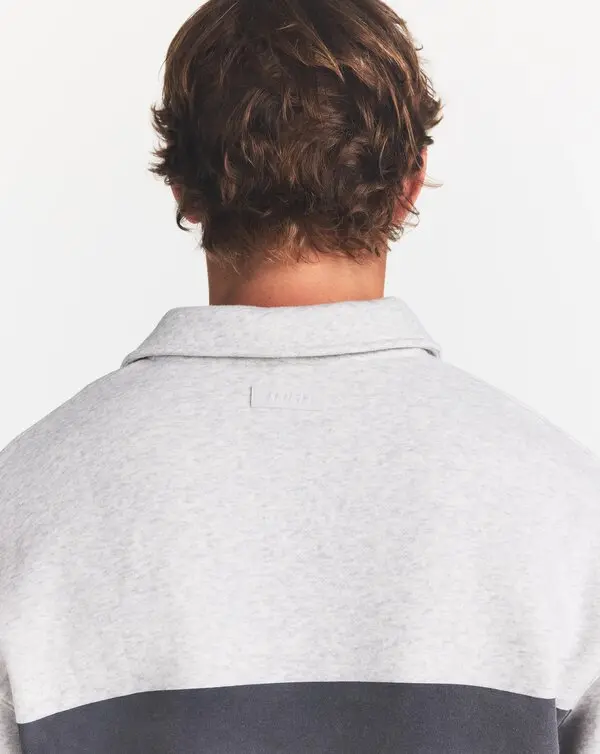 SKIMS Rugby Polo | Grey | | Fleece Lounge - Light Heather Grey