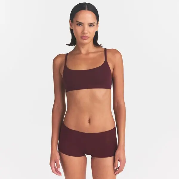 SKIMS Scoop Bralette | Red | | Fits Everybody - Currant