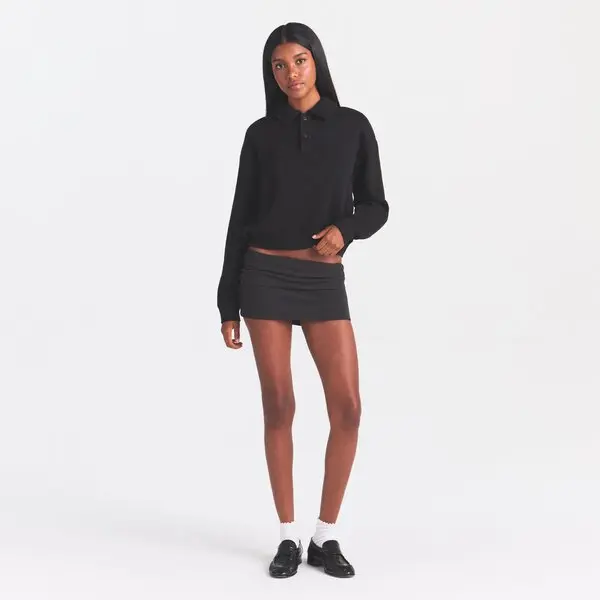 SKIMS Cotton Rib Foldover Mini Skirt