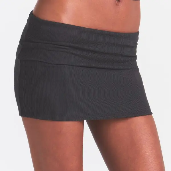 SKIMS Cotton Rib Foldover Mini Skirt