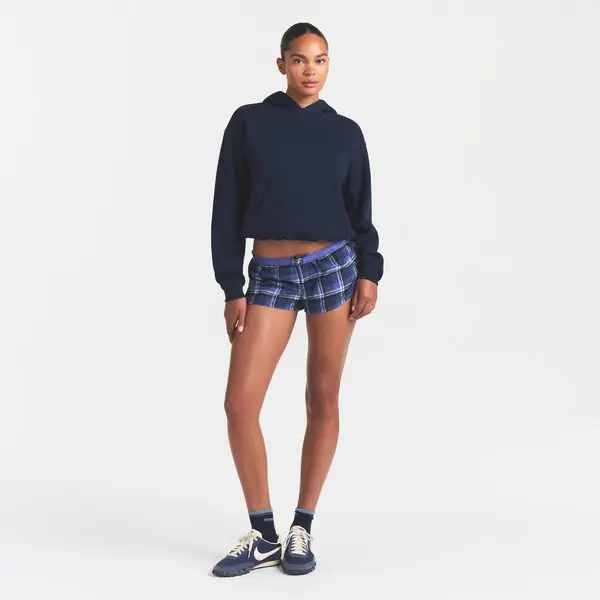 SKIMS Classic Hoodie | Blue | Small | Cotton Fleece