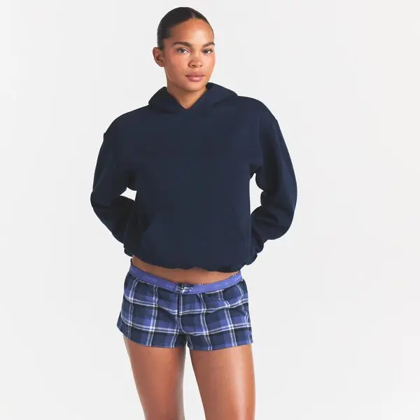 SKIMS Classic Hoodie | Blue | Small | Cotton Fleece