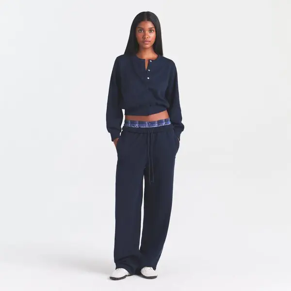 SKIMS Cotton Fleece Classic Straight Leg Pants