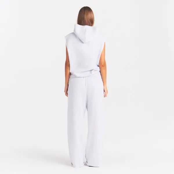 SKIMS Cotton Fleece Sleeveless Hoodie - Light Heather Grey