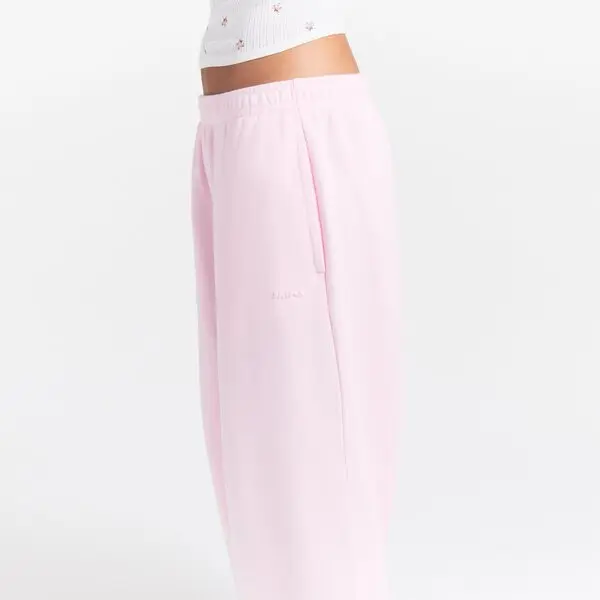 SKIMS Cotton Fleece Oversized Straight Leg Pants - Cherry Blossom