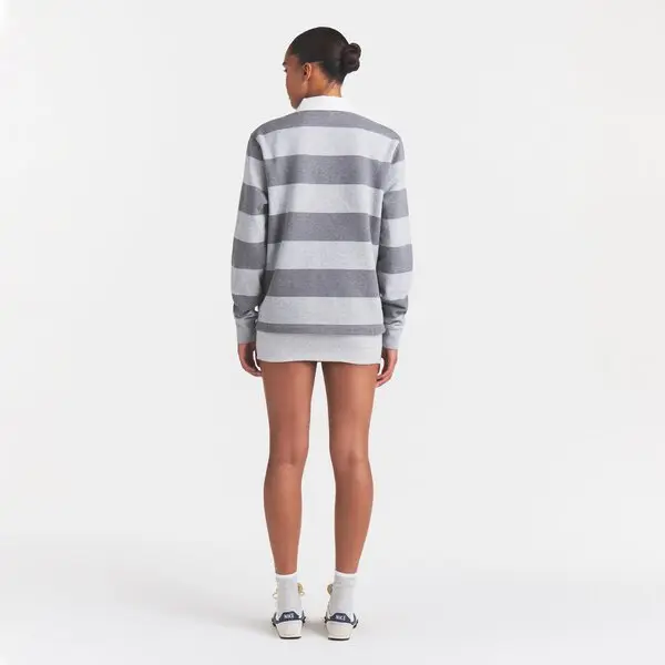 SKIMS Oversized Polo Shirt With Metal Button Detailing
