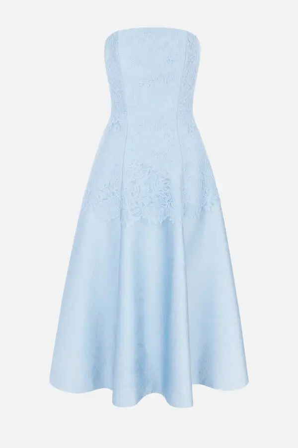 EMILIA WICKSTEAD Meja Dress In Icy Embossed Cloque