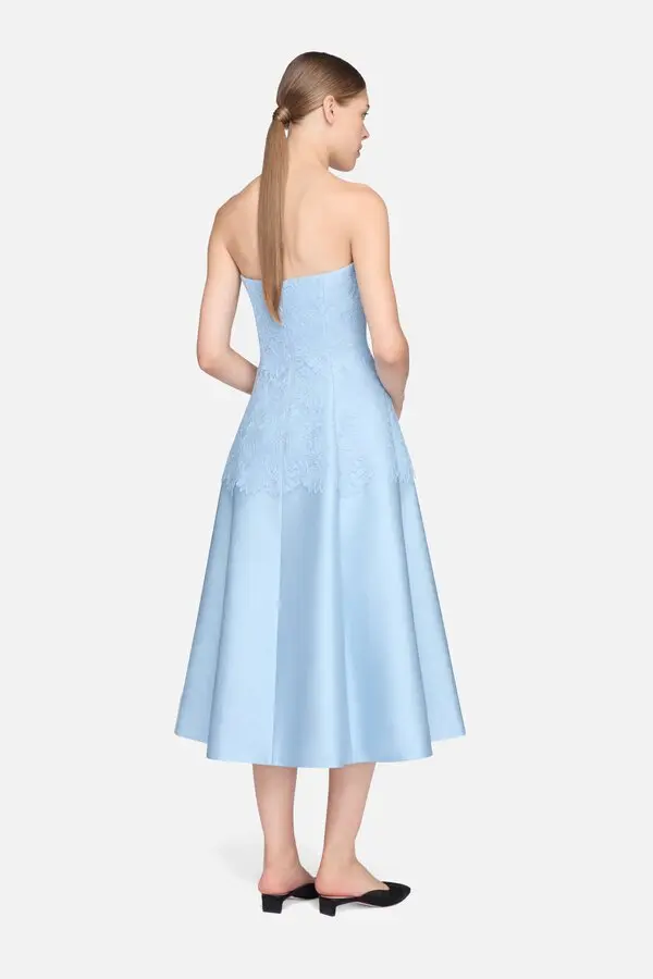 EMILIA WICKSTEAD Meja Dress In Icy Embossed Cloque