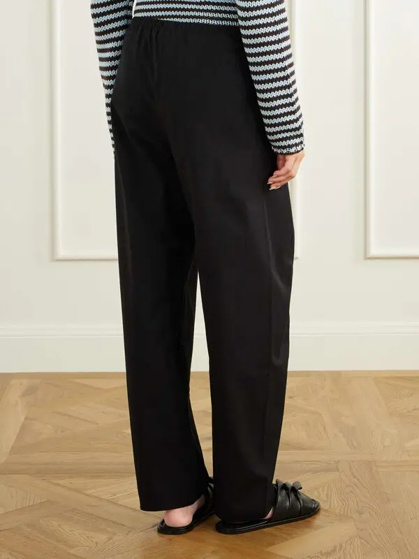 LA LIGNE Colby Cotton-poplin Wide-leg Pants