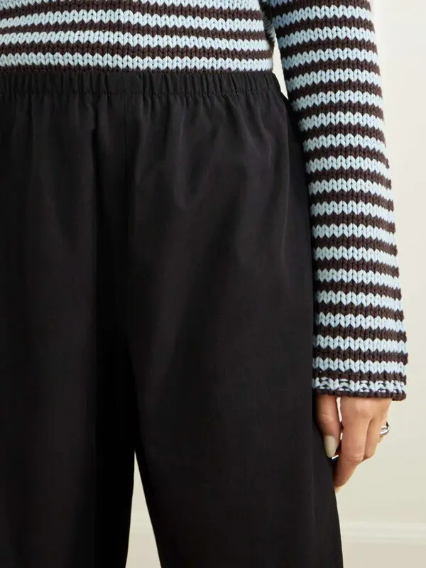 LA LIGNE Colby Cotton-poplin Wide-leg Pants