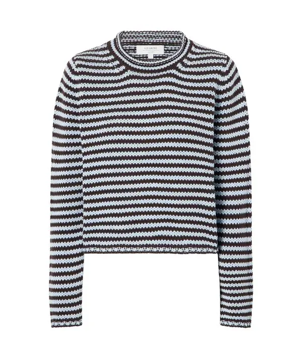 LA LIGNE Mini Marina Cropped Striped Cotton Sweater - Multi