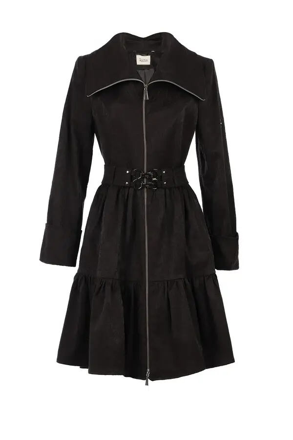 LUNA FASHION HOUSE Cotton Short Tailored Coat, Iris