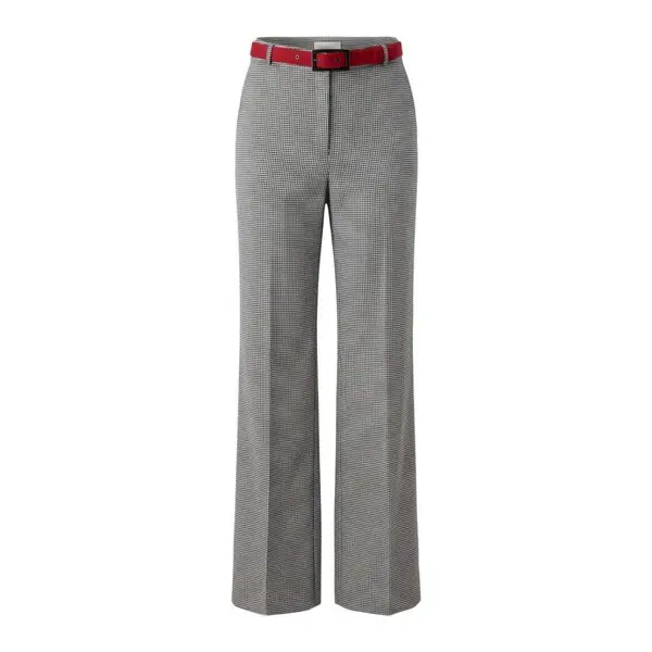 LUNA FASHION HOUSE Elena Houndstooth Tailored Pants - Grey/black