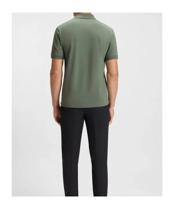 Hugo Boss Paddy Polo Shirt With Striped Placket And Logo