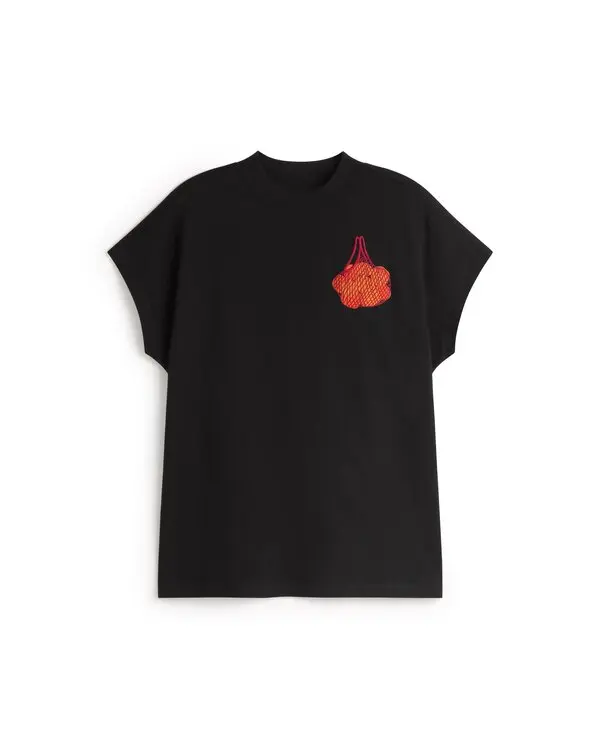 THINKING MU Embroidered Mandarin T-shirt