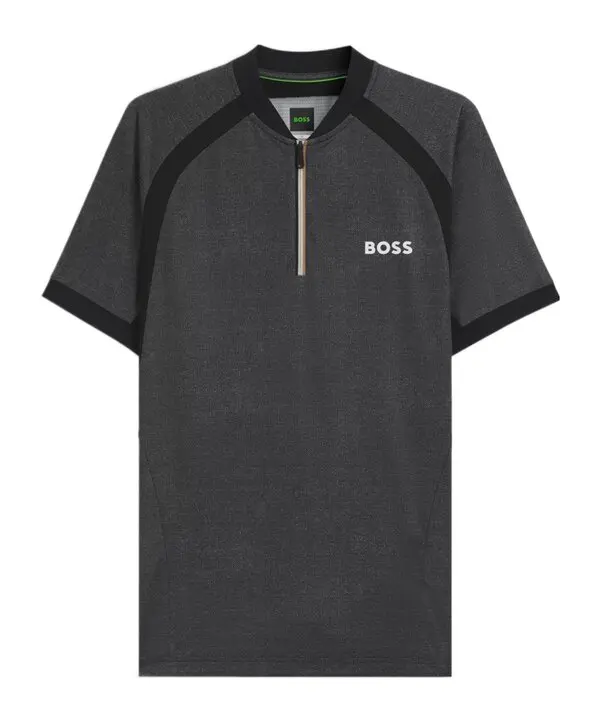 Hugo Boss Panelled Zip-neck T-shirt