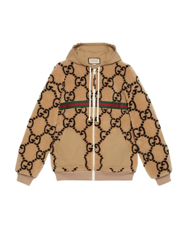 Gucci Maxi Gg Fleece Jacket