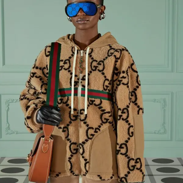 Gucci Maxi Gg Fleece Jacket