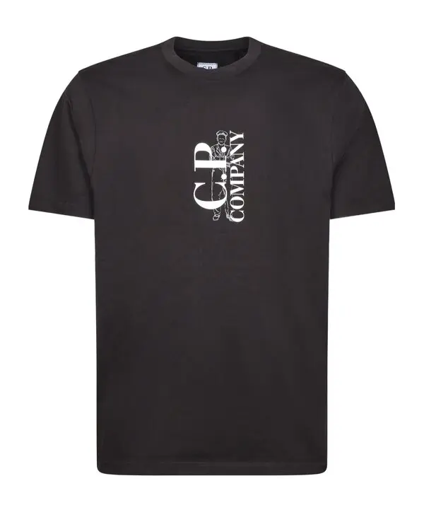 C.P. COMPANY Logo Printed Crewneck T-shirt