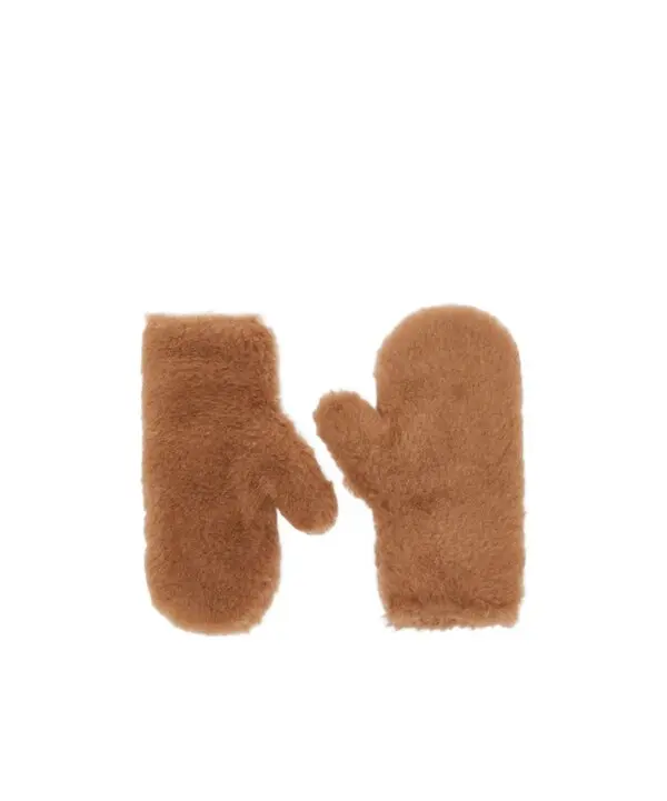 Max Mara Teddy Fabric Mittens