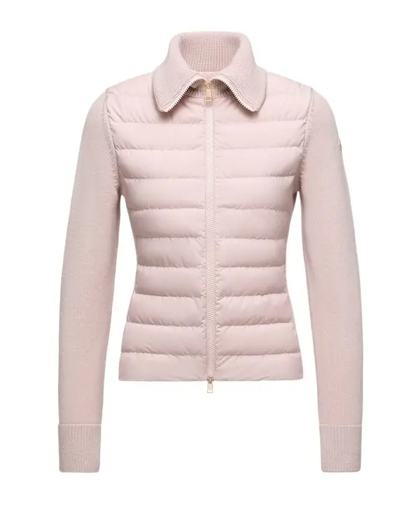 Moncler Padded Zip-up Wool Cardigan