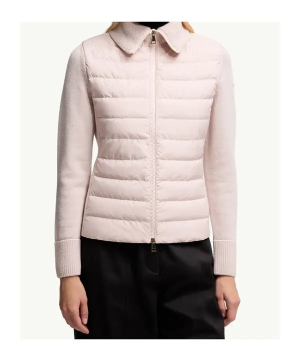 Moncler Padded Zip-up Wool Cardigan