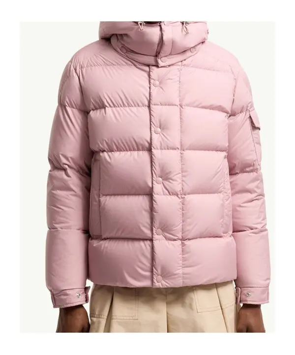 Moncler Maya 70 Hooded Short Puffer Jacket - Pink