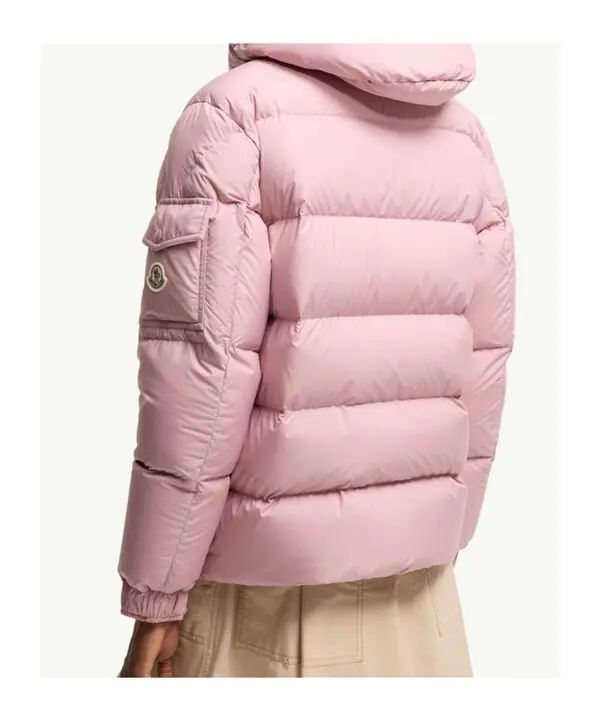 Moncler Maya 70 Hooded Short Puffer Jacket - Pink