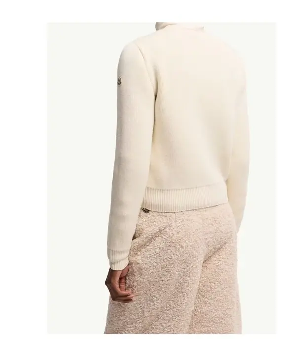 Moncler Wool Cashmere Padded Zip-up Cardigan