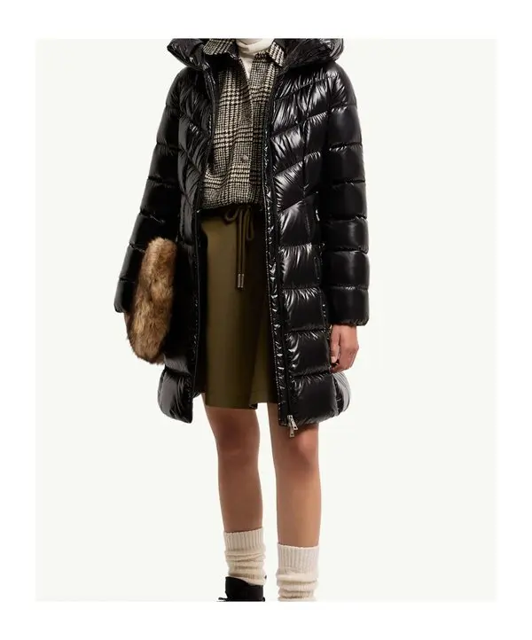 Moncler Marusse Hooded Mid-length Down Jacket