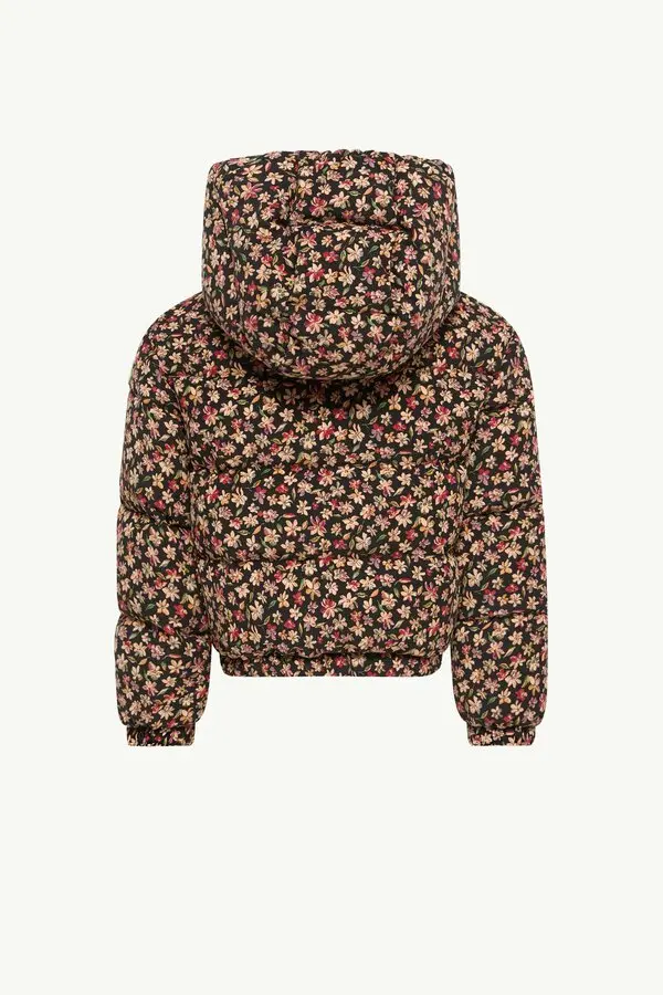 Moncler Nirea Floral Print Down Jacket - Black