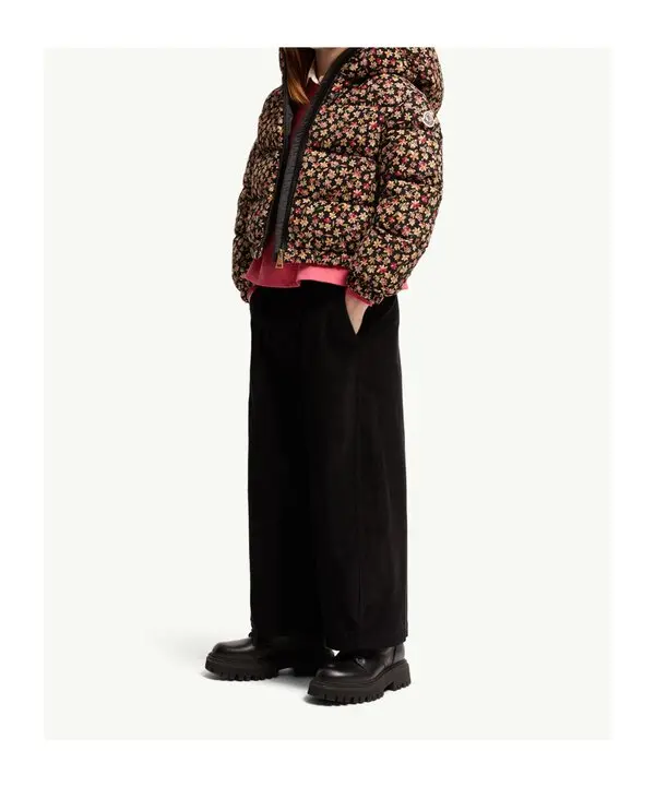 Moncler Nirea Floral Print Down Jacket - Black