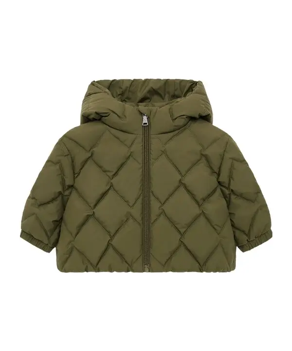 Moncler Ava Hooded Diamond-quilted Down Jacket