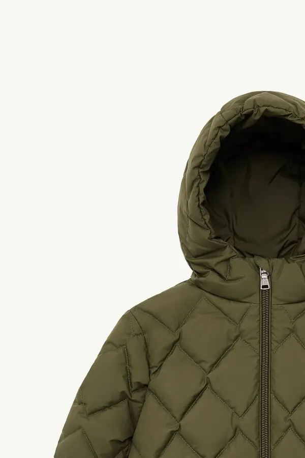 Moncler Ava Hooded Diamond-quilted Down Jacket
