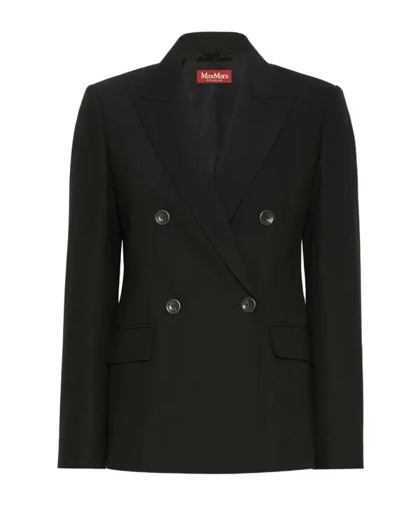 Max Mara Double-breasted Wool Twill Suit Jacket