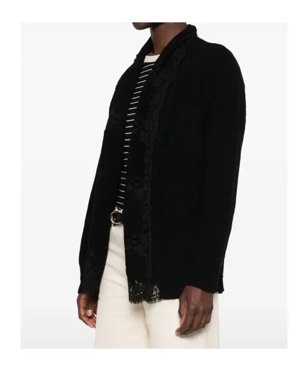 ERMANNO FIRENZE Lace-trim Cardigan