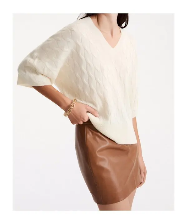 Marella Textured Knit V-neck Sweater
