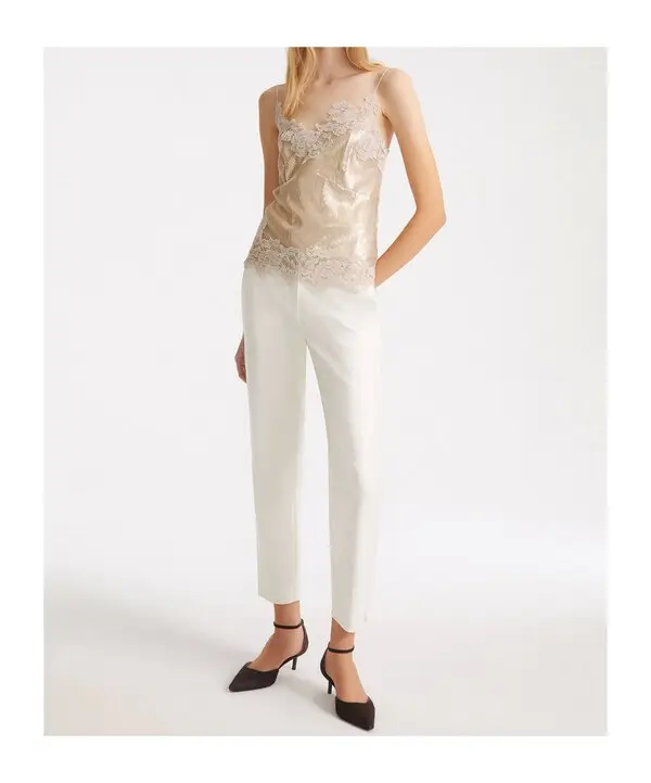 Marella Tailored Stretch Trousers With Belt Loops