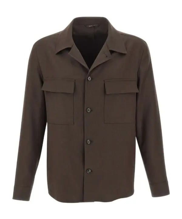BRIGLIA 1949 Long-sleeve Button-up Jacket