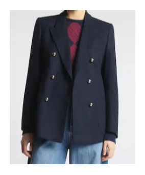 FAY Double-breasted Jacket In Mélange Flannel