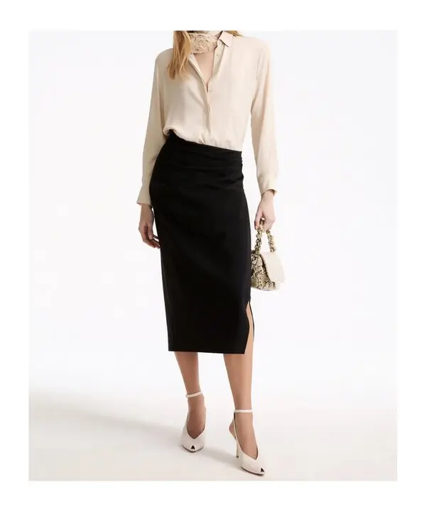 Marella Long Sleeve Button-down Shirt With Embellished Collar - Pink