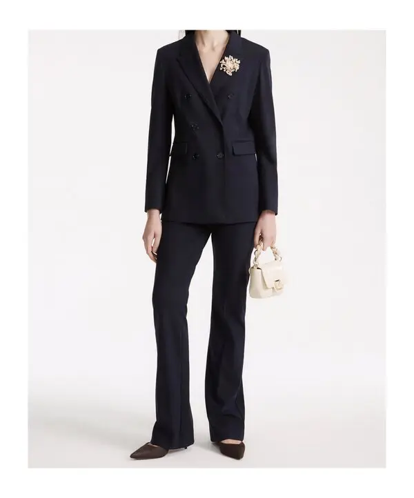 Marella Double-breasted Blazer With Notched Lapel