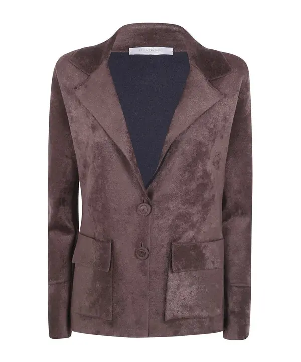 D.exterior Single-breasted Long-sleeve Blazer