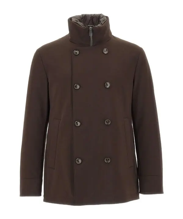 MONTECORE Quilted Bib Double-breasted Coat