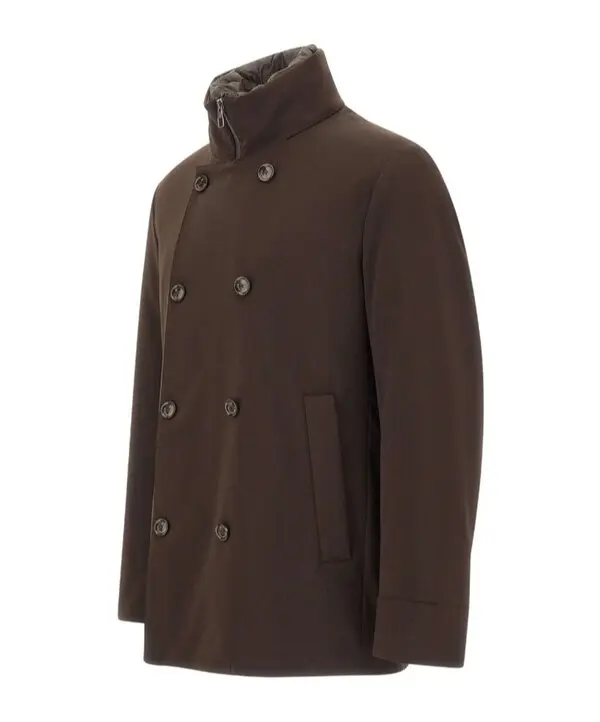 MONTECORE Quilted Bib Double-breasted Coat