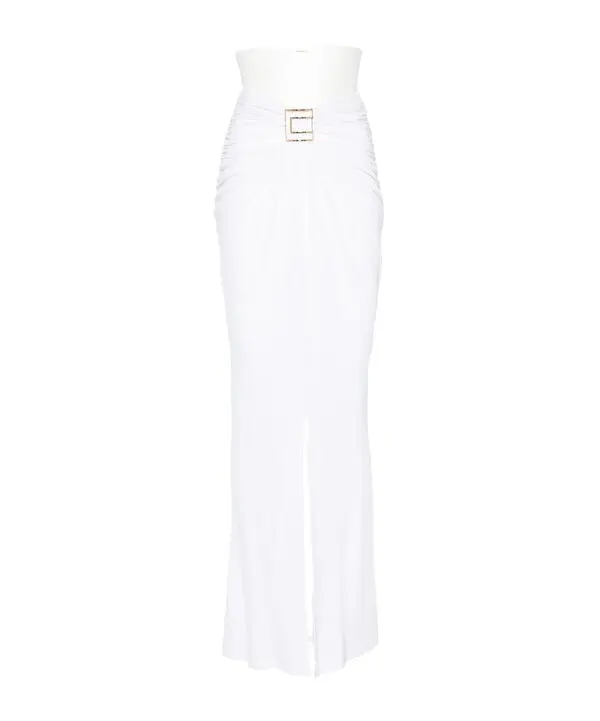 Elisabetta Franchi Logo-plaque Ruched Maxi Skirt