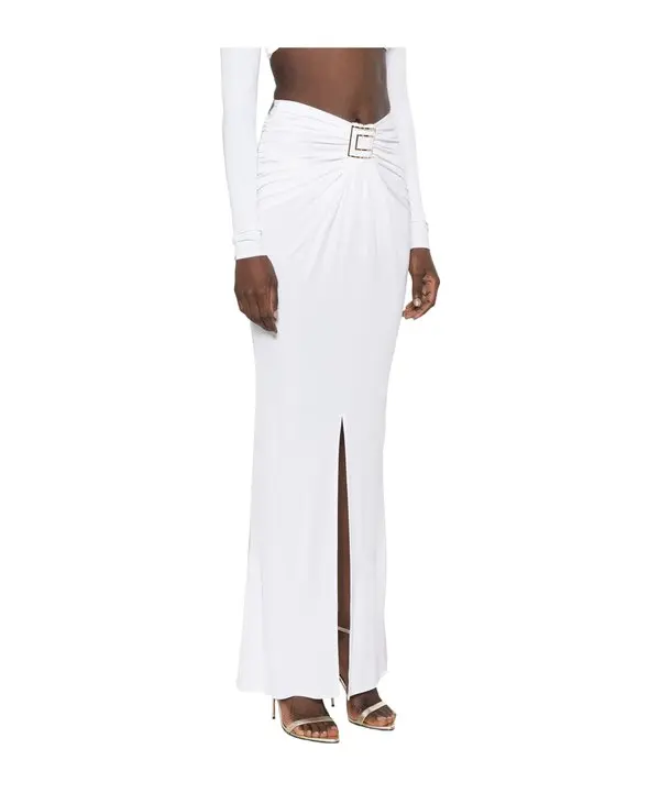 Elisabetta Franchi Logo-plaque Ruched Maxi Skirt