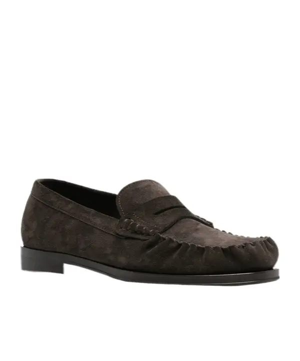 HENDERSON BARACCO Sonia Penny-strap Loafers - Dark Brown