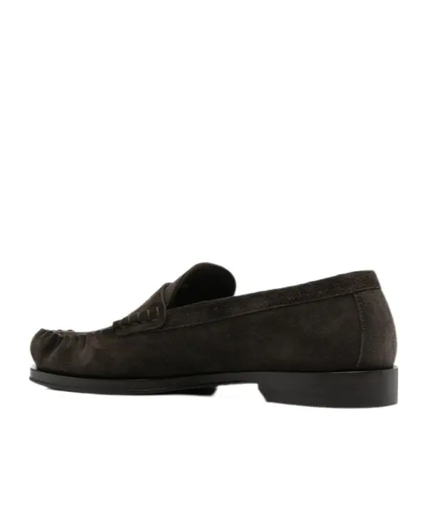 HENDERSON BARACCO Sonia Penny-strap Loafers - Dark Brown